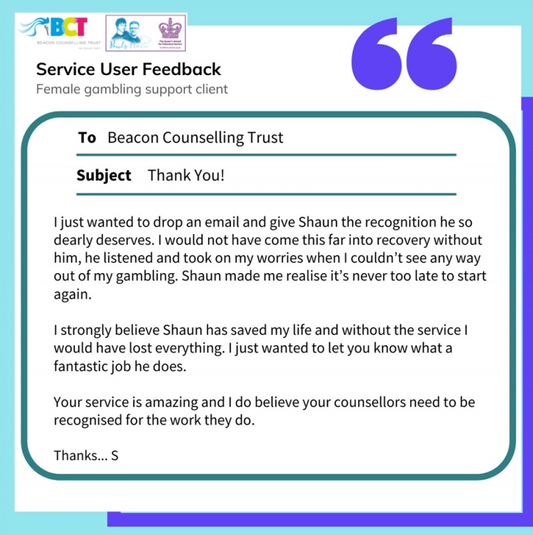 Service User Feedback - Beacon Counselling Trust